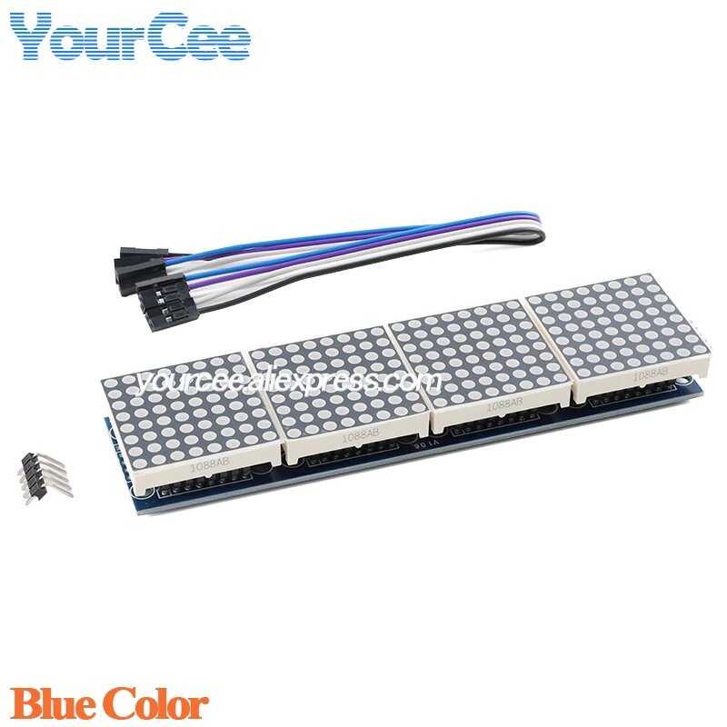 Модуль точечной матрицы MAX7219 4-х значный зеленый/красный/синий Your Cee Blue Color