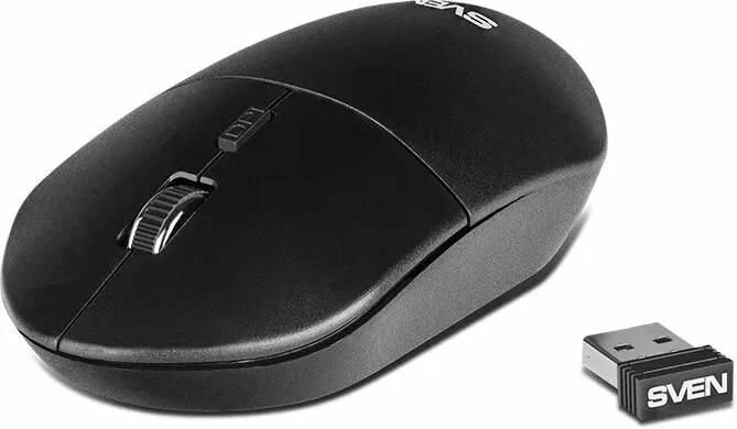 Беспроводная мышь SVEN RX-515SW чёрная (2,4 GHz, 3+1кн. бесш. кн, 800-1600DPI, блист)