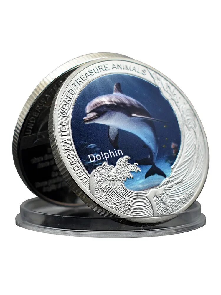 Памятные монеты дельфинов морских животных