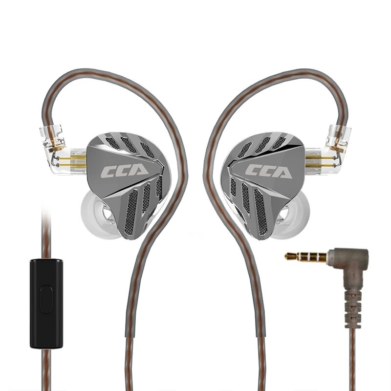 CCA FALCON проводные внутриканальные наушники металлические 3.5MM Silver MIC
