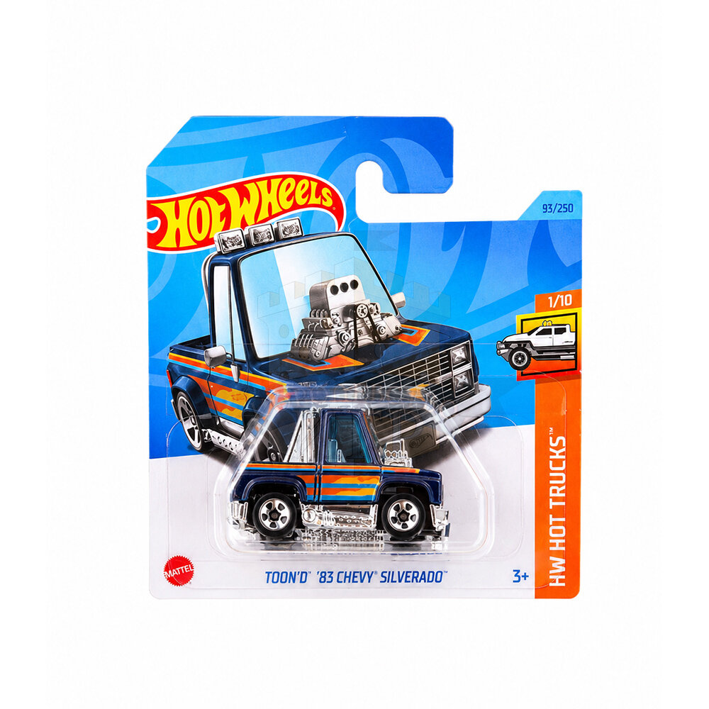 Машинка Mattel Hot Wheels Toon'd '83 Chevy Silverado, синий, арт. HKK57 (5785) 93/250