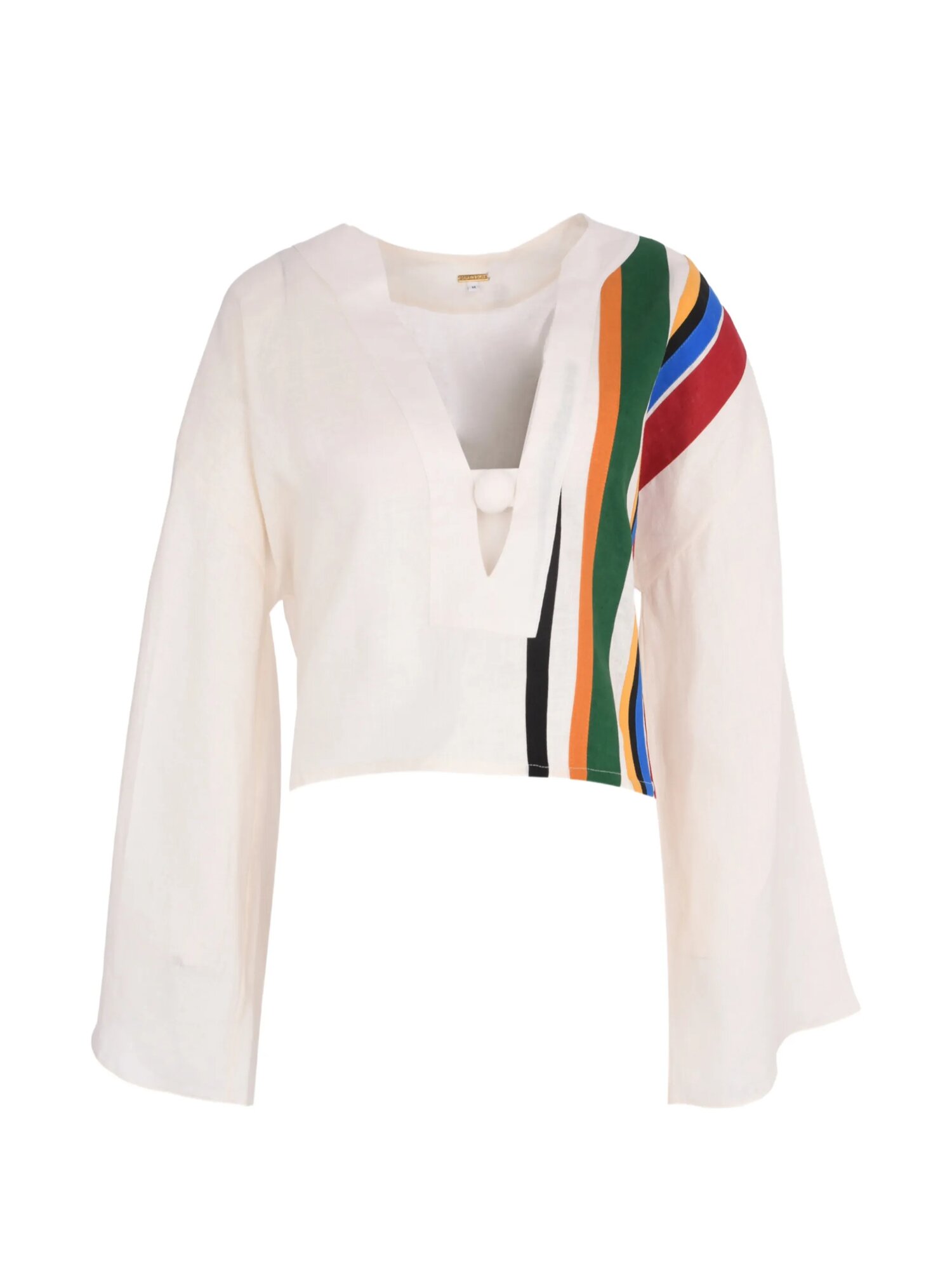 Топ Striped kimono-sleeve top