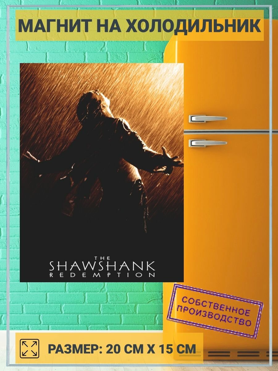 Магнит на холодильник Побег из Шоушенка (20 см х 15 см) Кино №330