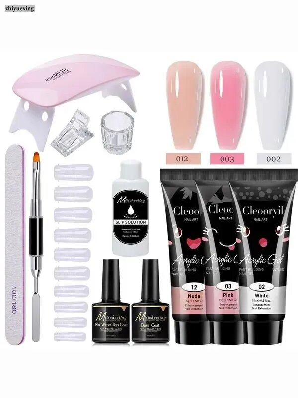 Набор клея для наращивания ногтей Brush nail art crystal