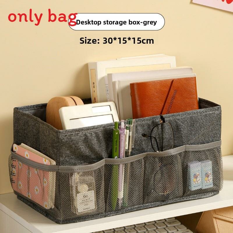 Storage box modern minimalist fabric for socks and cosmetics organizing home office decor gray