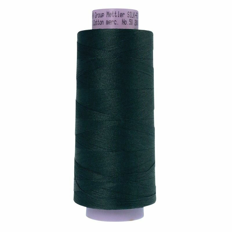 Нить для машинного квилтинга METTLER "Silk Finish", Cotton 50, 1829 м, цвет 0759, Spruce Forest