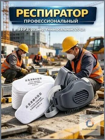 Респиратор профессиональный, FFP2, размер 0, 20 шт.