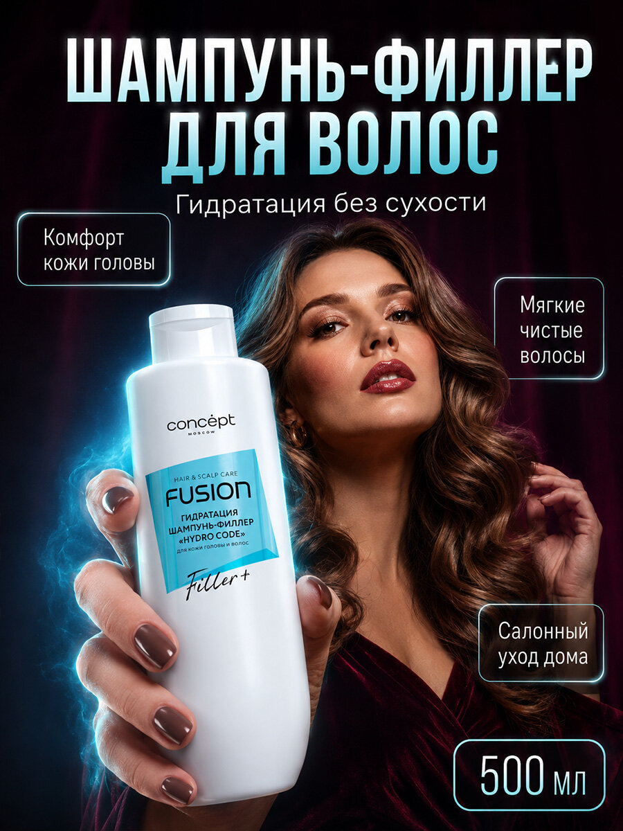 Шампунь для сухих волос Concept Moscow увлажняющий ламинирующий