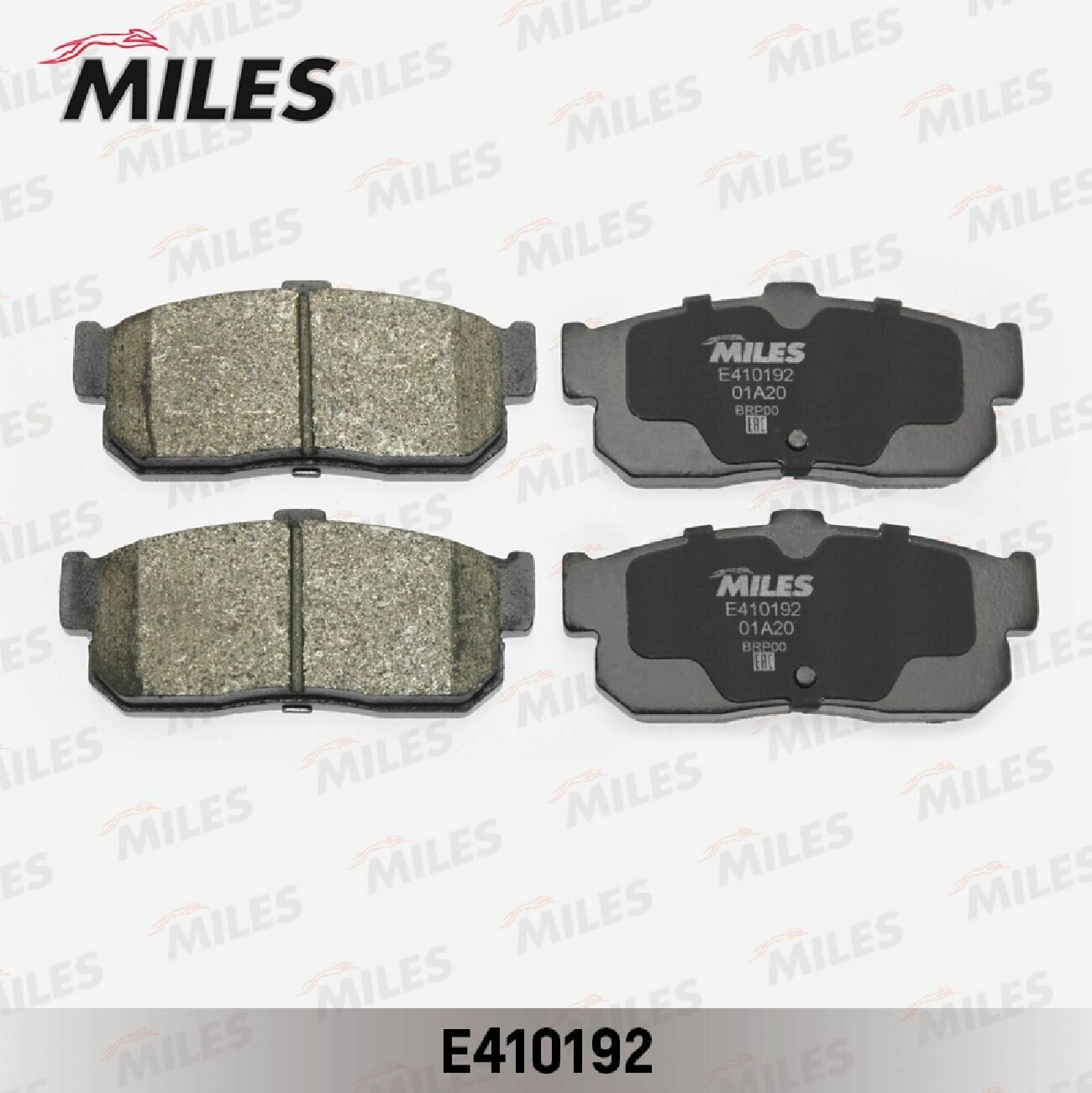 Колодки тормозные дисковые зад Miles E410192 для NISSAN ALMERA/MAXIMA 95-/PRIMERA -98/SUNNY -95