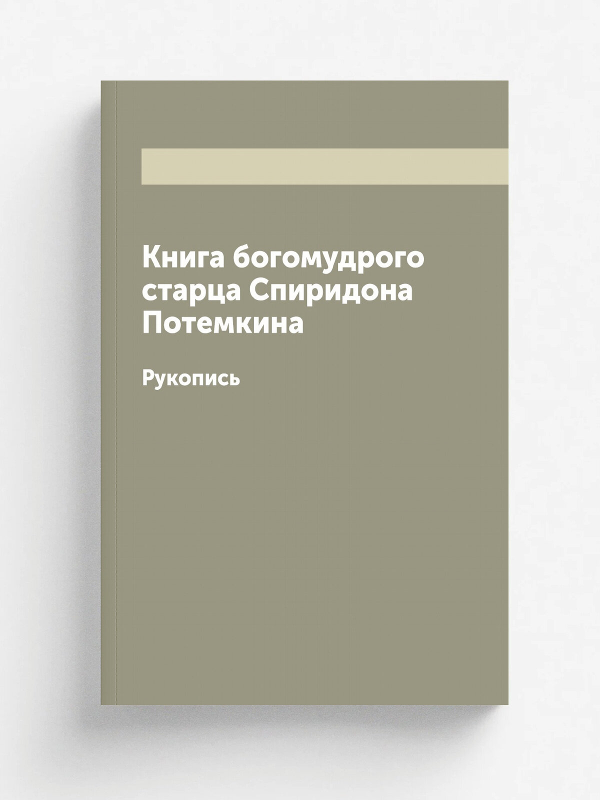 Книга богомудрого старца Спиридона Потемкина. Рукопись
