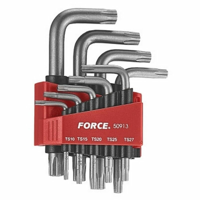 Набор пятигранников FORCE 50913, с отверстием, TS10-TS50 (9 предметов)