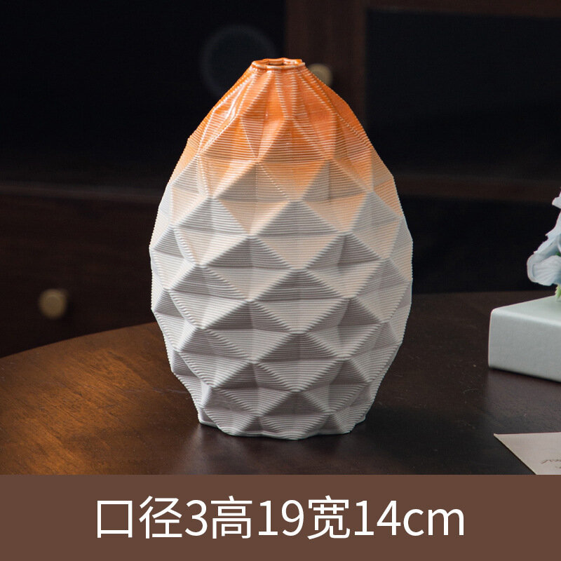Элегантная скандинавская роскошь 3D-печатный керамический вазон для интерьера, ручная работа в стиле ваби-саби,