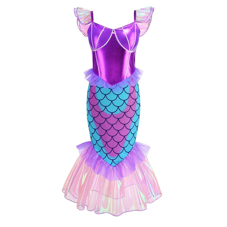 Платье Принцессы Диснея Русалка для девочки фиолетовое 9-10T(tag 150), Mermaid Dress 4