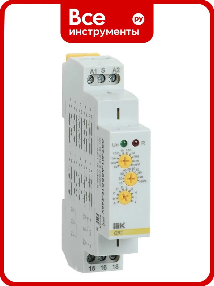 Реле времени ORT многофункциональное 1 конт. 12-240 В AC/DC ORT-M1-ACDC12-240V