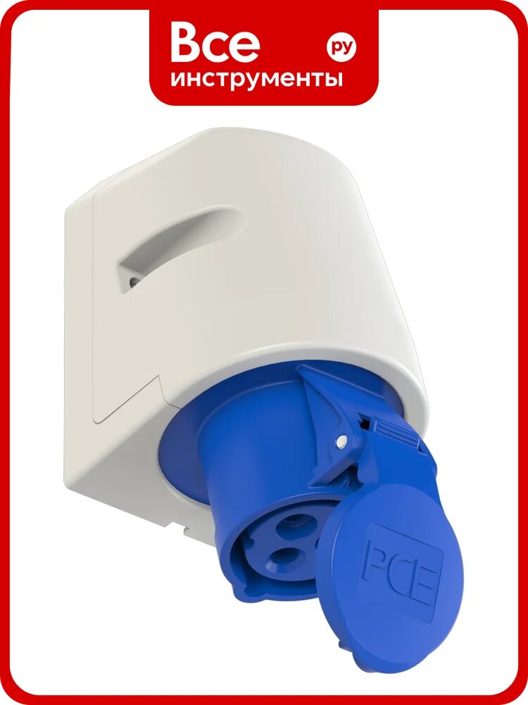 Настенная розетка PCE 16А 220V 1P+N+E IP44 113-6