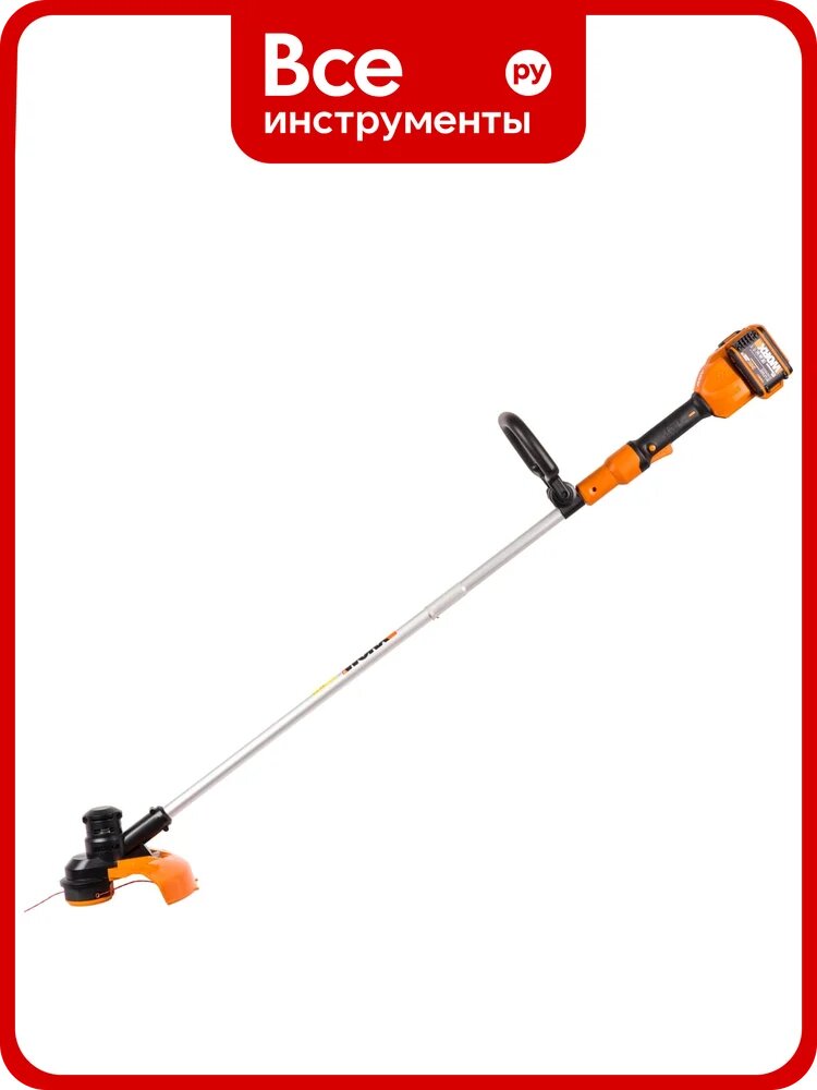 Аккумуляторный, WORX, триммер WORX 40В, 33см, 2Ач х2, двойное ЗУ, коробка WG183E, работает, двух