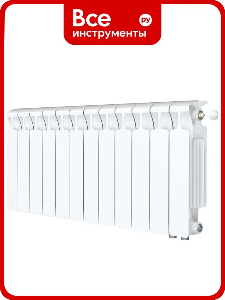 Биметаллический радиатор RIFAR MONOLIT Ventil 350 12 секц. нижн. прав. R-MN-350-12-VR