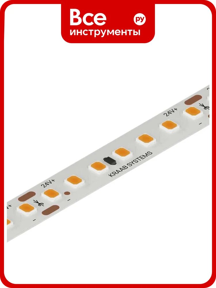 Светодиодная, KRAAB, лента KRAAB PIXIE SMD 2835-140 24В 15Вт 2700К CRI92 10мм 5м/упаковка 27.100.7, Внимание, Фото