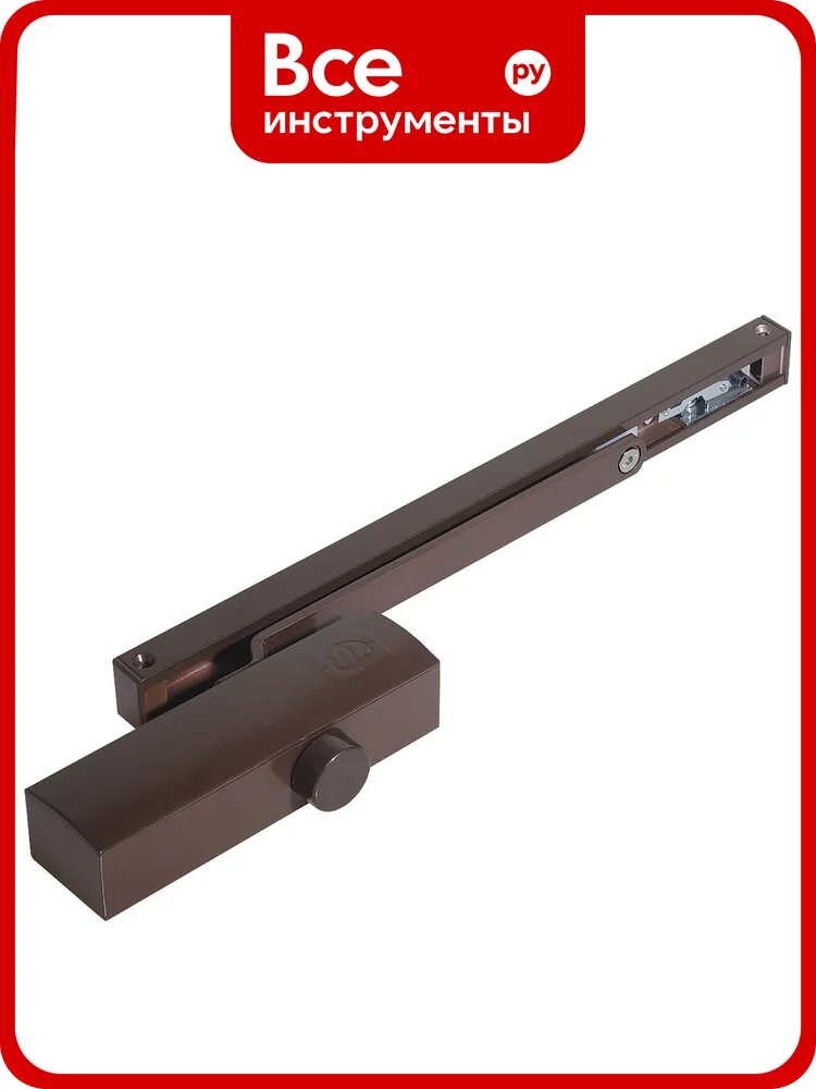 Доводчик DOORLOCK DL100S size 3 со скользящей тягой, коричневый, с функцией