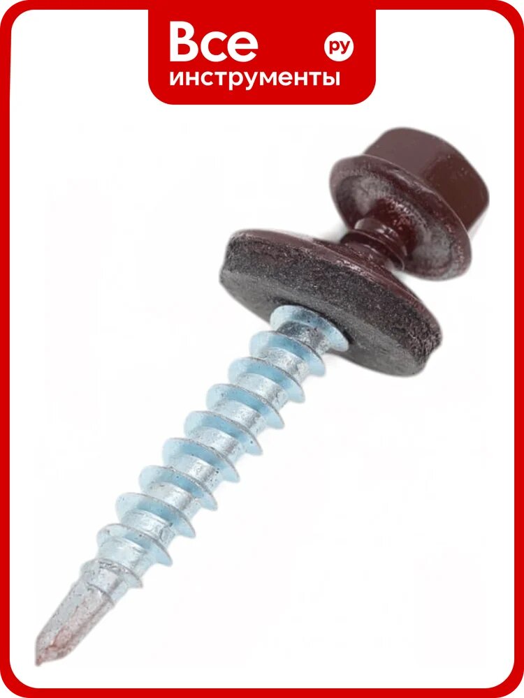 Саморез для крепления кровли STEELREX RAL8017 4.8x35, 60 шт. 0140048035B4000060328017, крепления кровли