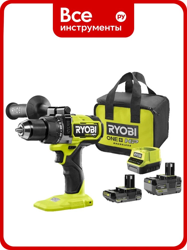 Дрель-шуруповерт Ryobi RPD18X-242S 18В, бесщеточная, ударная 5133005283
