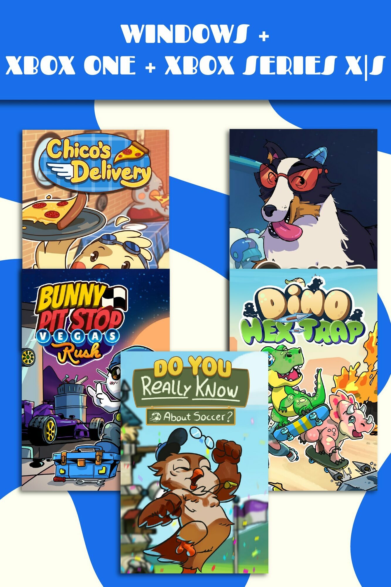 Bunny Pit Stop + Chico's Delivery + Collie Call+ Dino Hex Trap + Do You Really Know About Soccer? — ключ активации Xbox