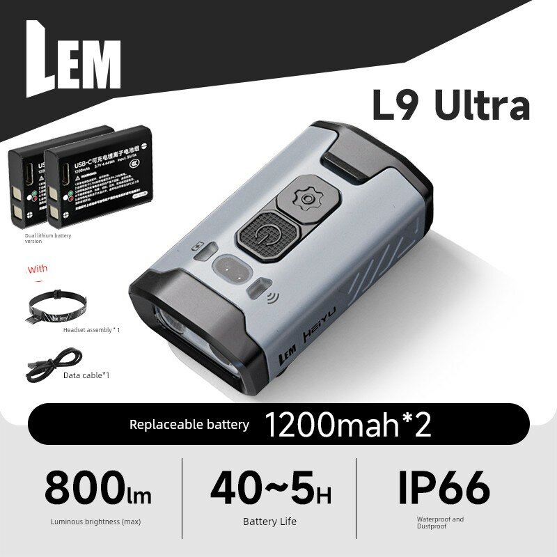 Налобный фонарь LEM для рыбалки, мощный свет, перезаряжаемый, сверхдолгий срок службы батареи, для активного отдыха и
