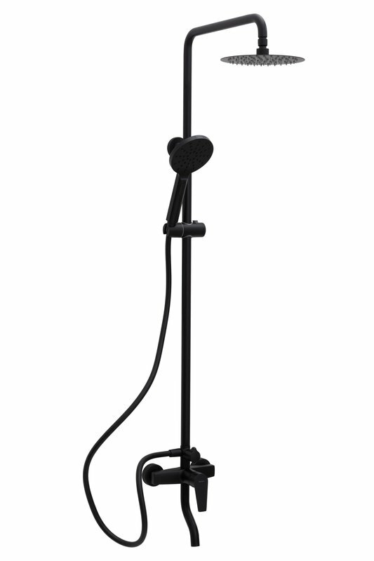 Душевая стойка Allen Brau Эклипс (Eclipse) 5. E1007-31 с изливом черная