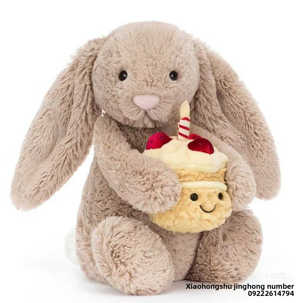 Bunny plush doll with bright colors and soft fabric for kids room decor style 5