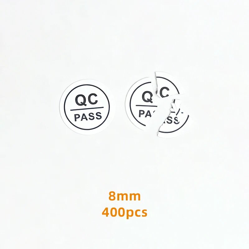 Наклейки QC PASS 8 мм, 400 шт.