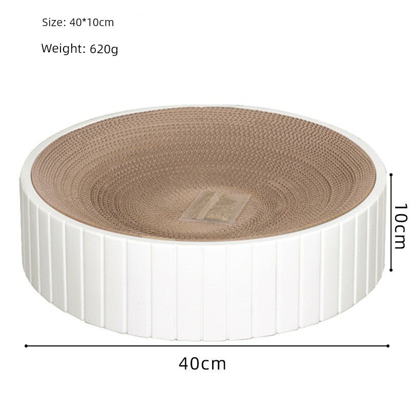 Белый крупный когтеточная палка с гнездом, из волокнистой картона, 40x40x10 см