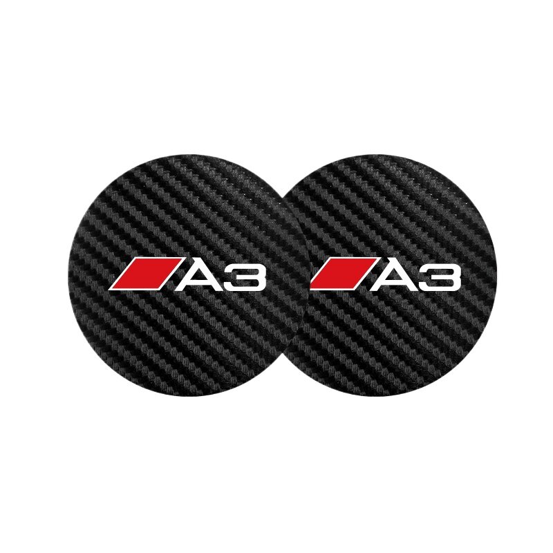 Подставки под стакан для Audi S line кожаные противоскользящие вставки в подстаканник 2 шт.