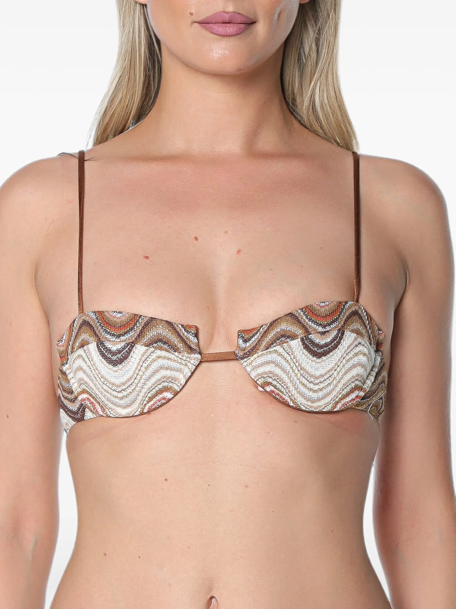 Купальник Salina wave-pattern bikini top