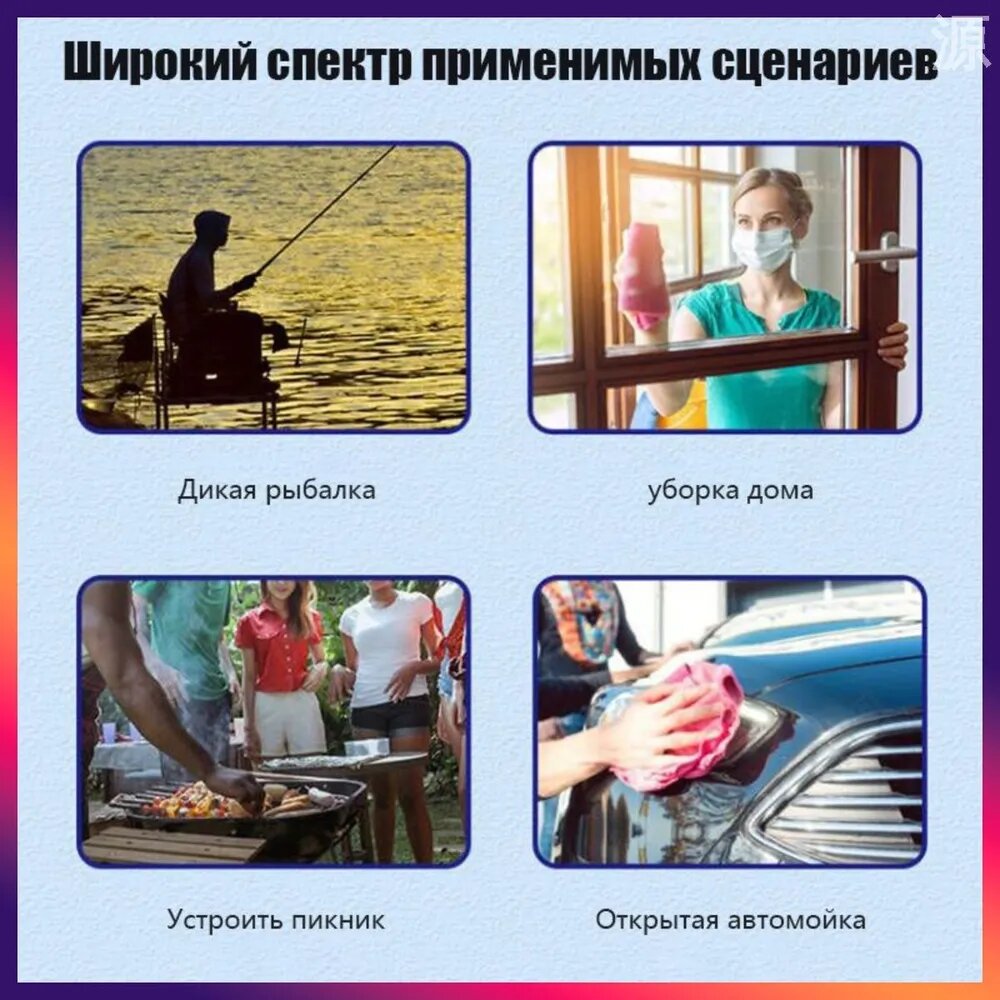 Канистра для воды Портативное складное ведро-сумка из ПВХ 20л Черный, белый — фото 1