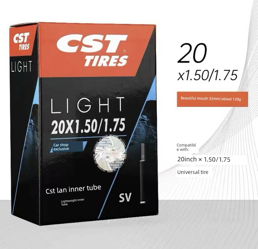 Внутренняя шина CST 20x1.75 для велосипеда, стандартный клапан, 1 шт. замена