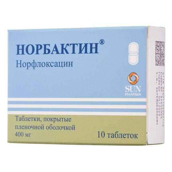 Норбактин таблетки п/о плен. 400мг 10шт