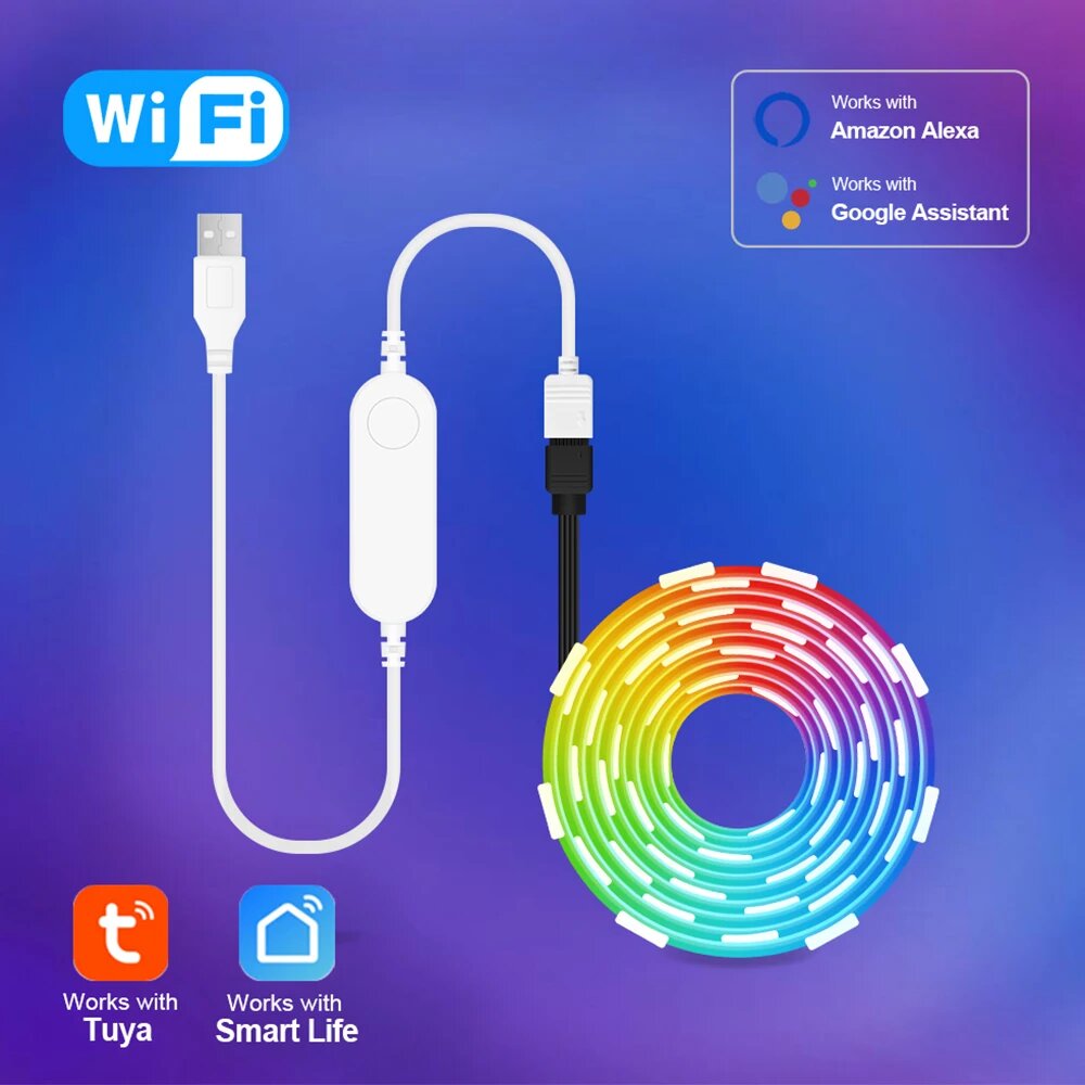Coolo Светодиодная лента RGBW/WW 5050 WiFi Version, RGB Warm White, 5m
