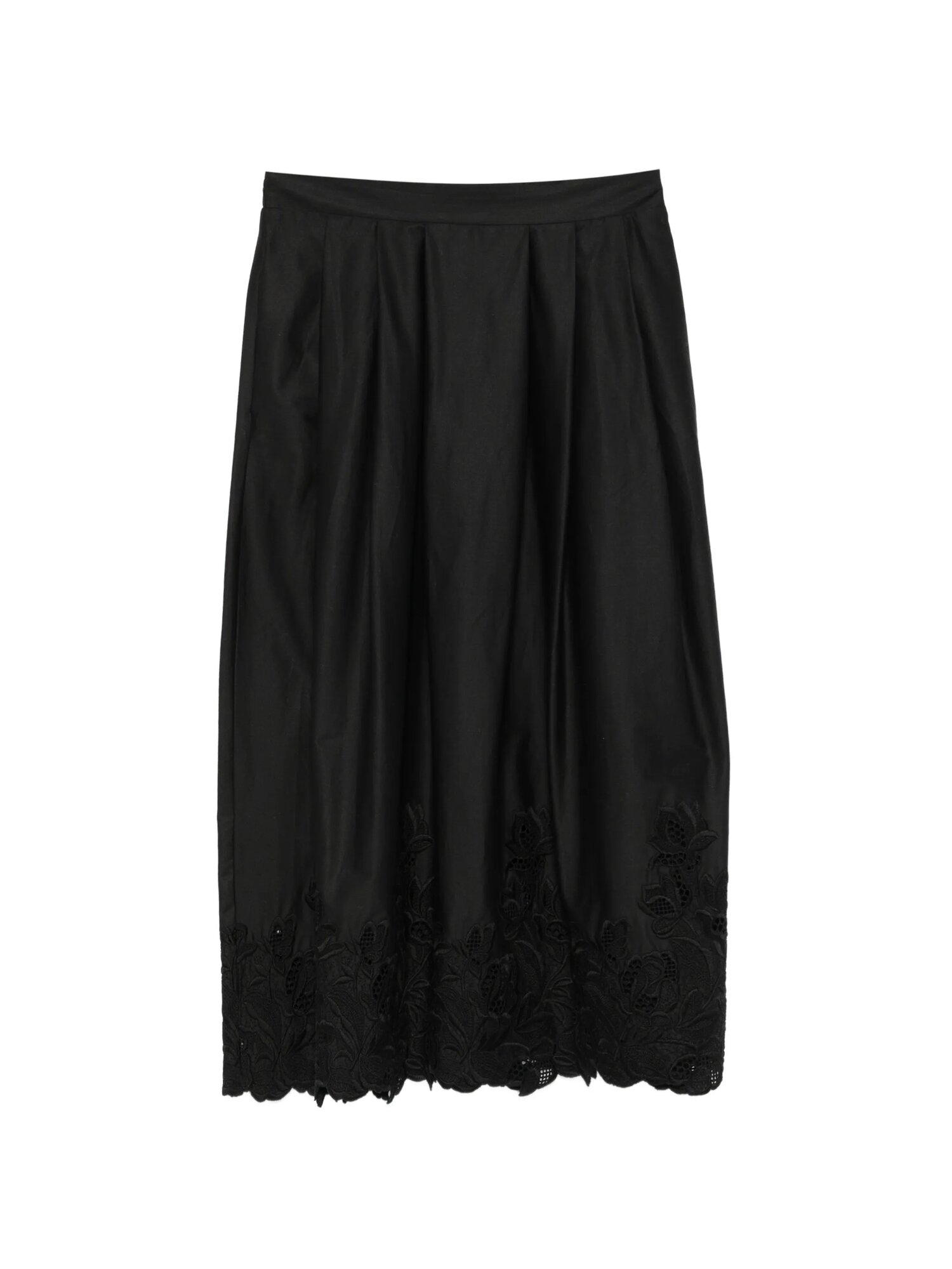 Юбка Floral-embroidered pleated midi skirt