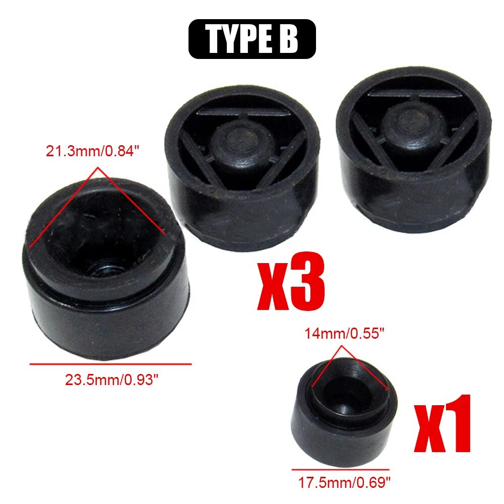 Втулки для крышки двигателя, Type B (3x21.3mm/0.84", 1x17.5mm/0.69")