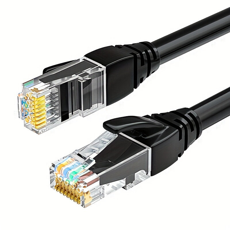 Кабель Ethernet Gigabit 1000 Mbps RJ45 медный 1,9 м черный для дома и офиса