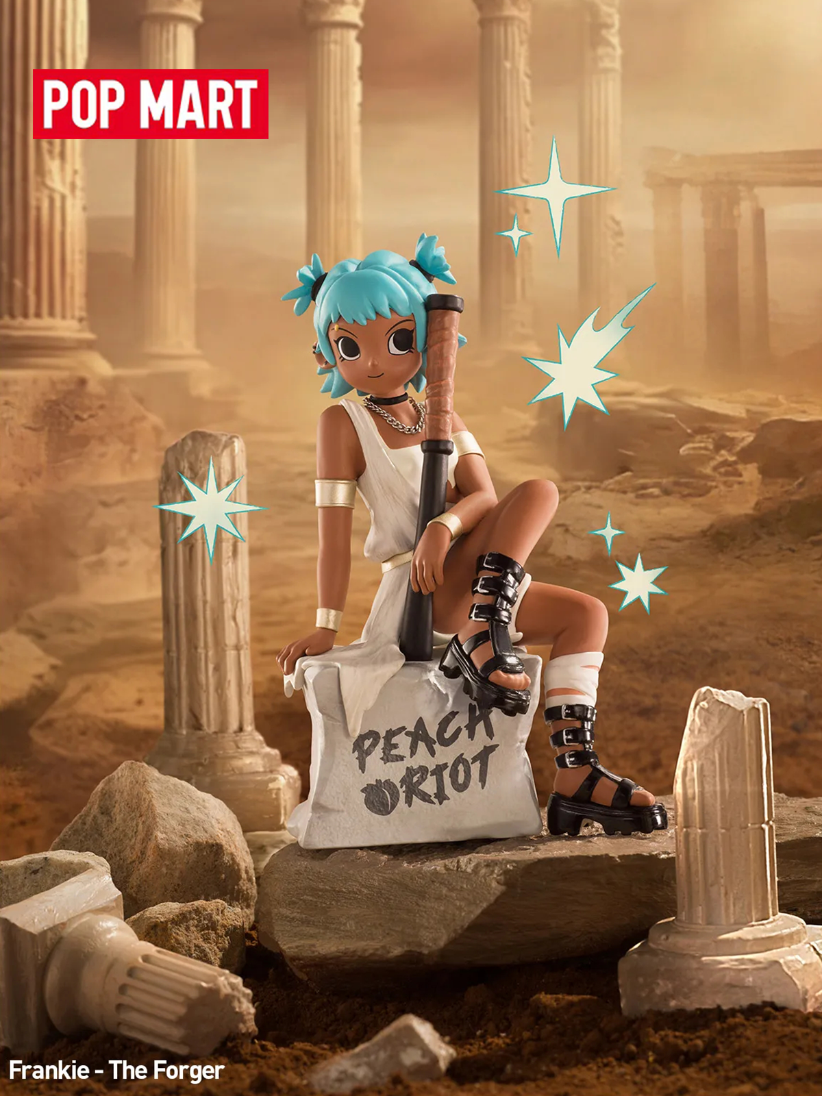 Коллекционная фигурка POP MART Peach Riot Power Chords Series Figures-Frankie The Forger，пластик