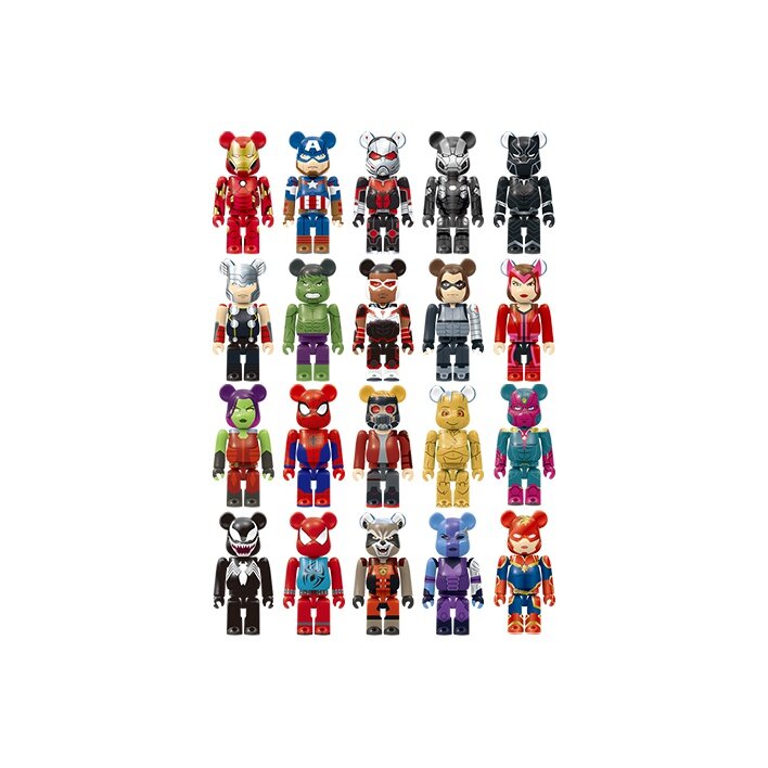 BE@RBRICK Коллекция Marvel Кукла Счастливый Draw 2021 Халкбастер Слепые коробки 100% 400%