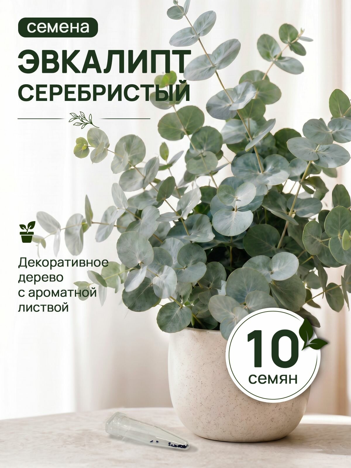 Семена растений редких Эвкалипт пепельный 10 шт. Про Растения