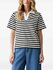 Рубашка Karl Lagerfeld Striped logo-patch polo shirt, размер 32, белый