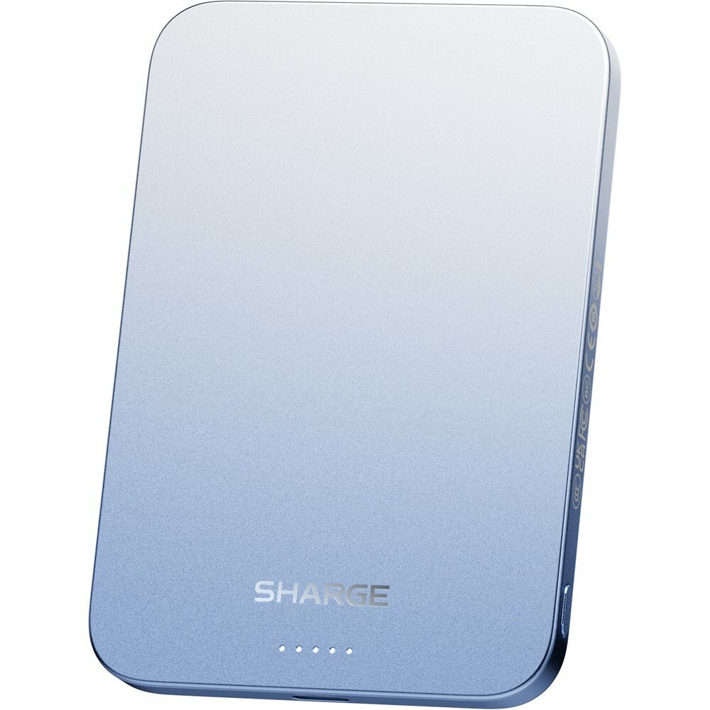 Внешний аккумулятор Sharge AeroMag 5000 мАч PD 20W Qi2 15W Ultra-thin синий