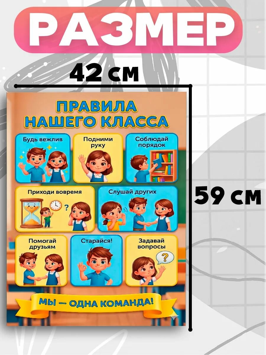 Постеры на стену Правила класса — фото 1