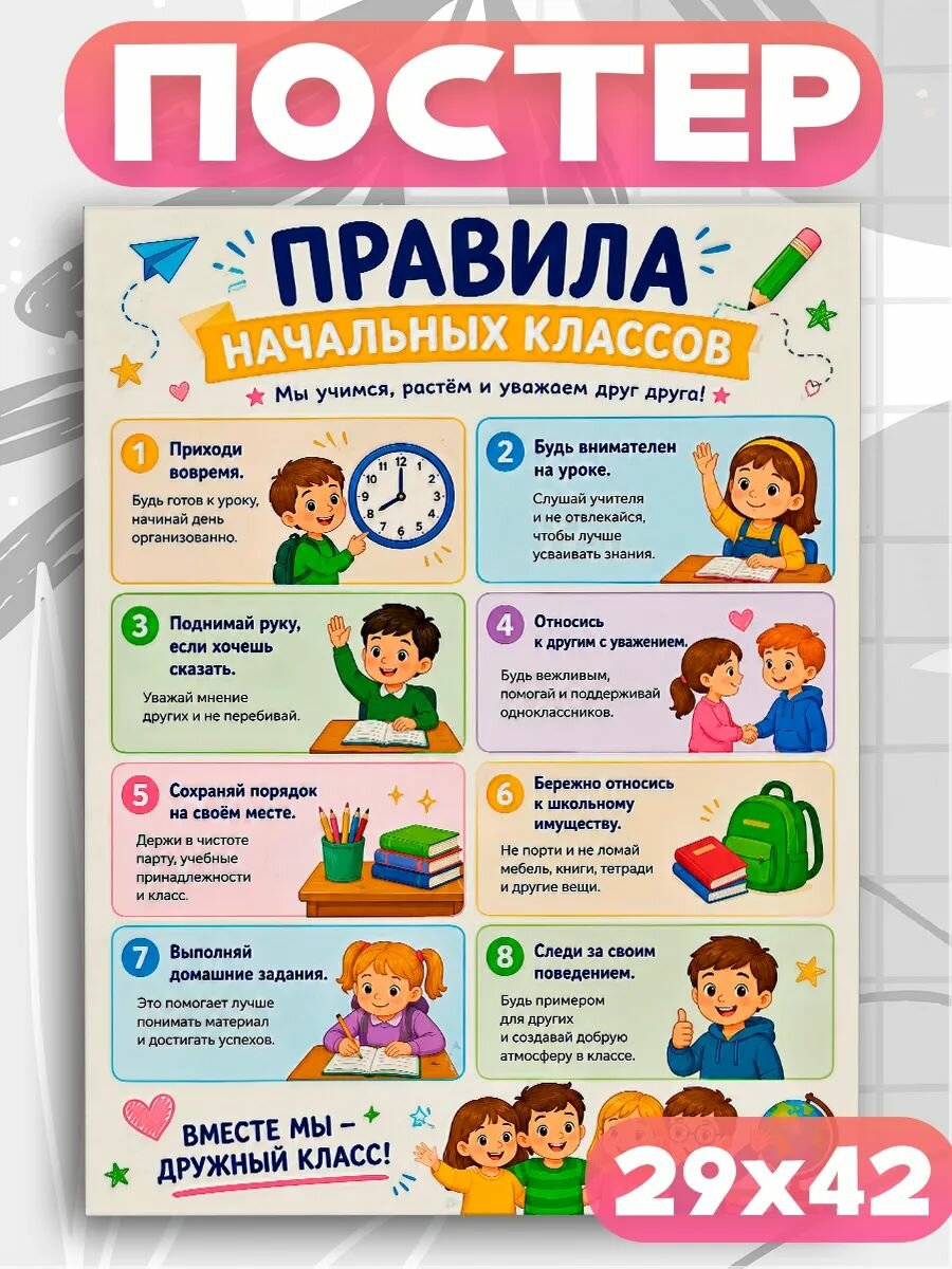 Постеры на стену Правила класса