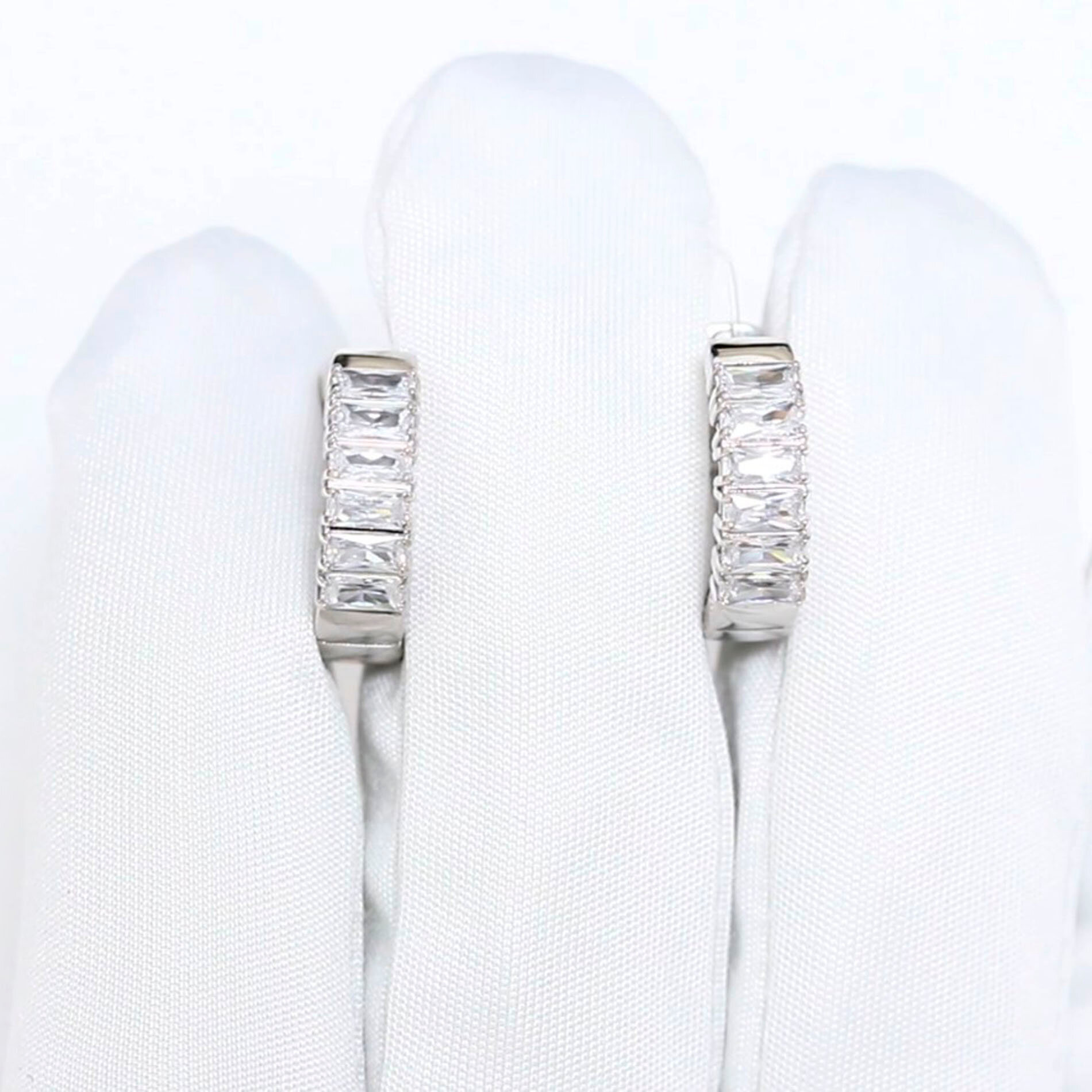 Серьги Diamant online, белое золото, 585 проба, фианит