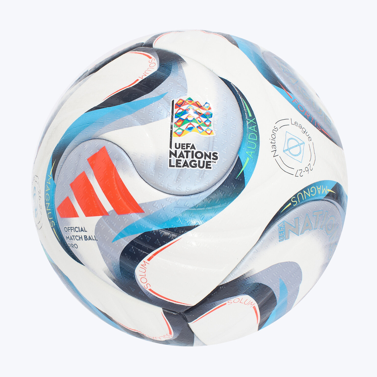 Мяч футбольный Adidas UEFA Nations League 26/27 PRO KE7539, размер 5, Белый