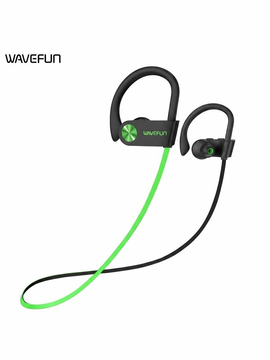 WAVEFUN Наушники беспроводные с микрофоном, Bluetooth, USB Type-C, светло-зеленый беспроводная гарнитура Bluetooth наушники USB Type-C светло-зеленые